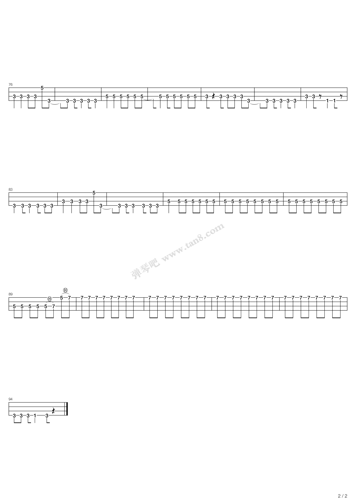 《Burnout》,Green Day（六线谱 调六线吉他谱-虫虫吉他谱免费下载