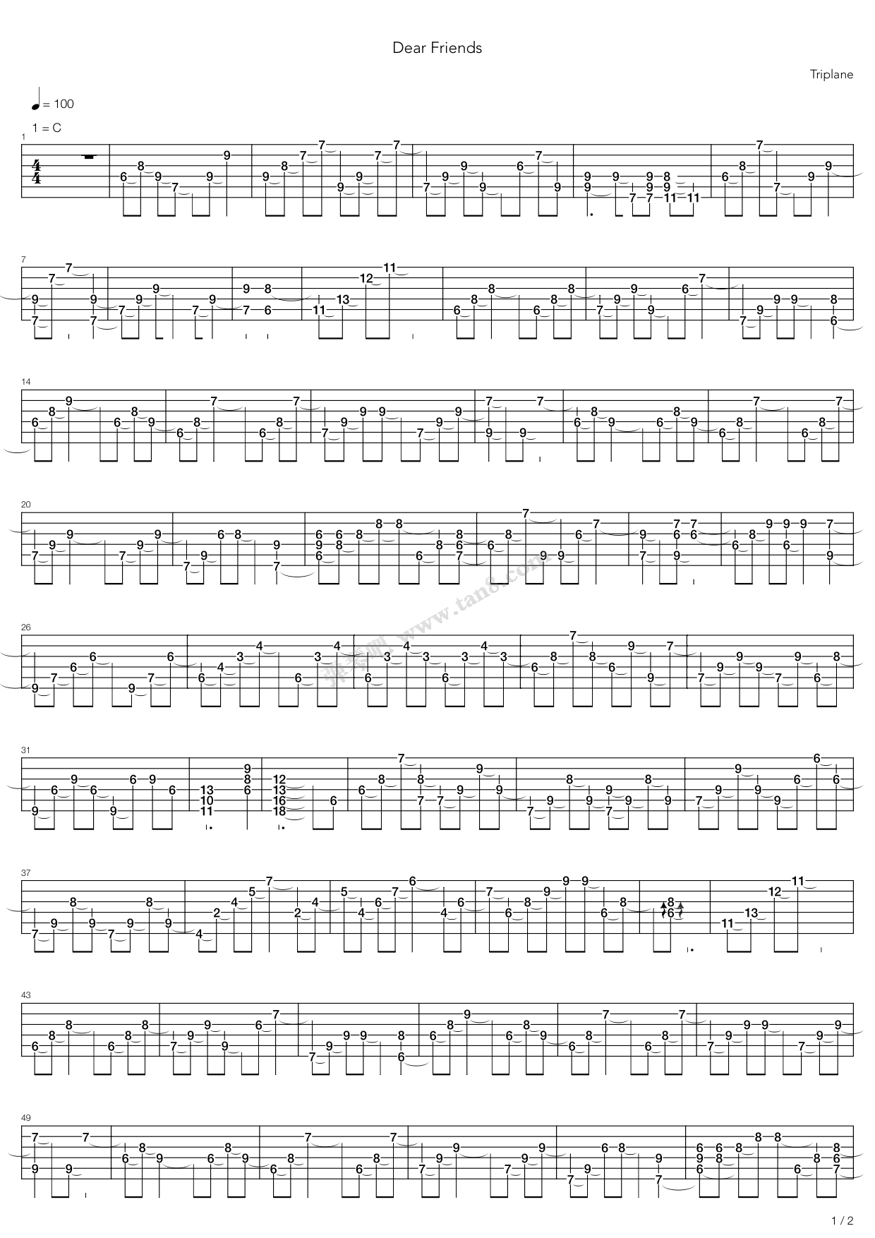 dearfriend简谱-千图网