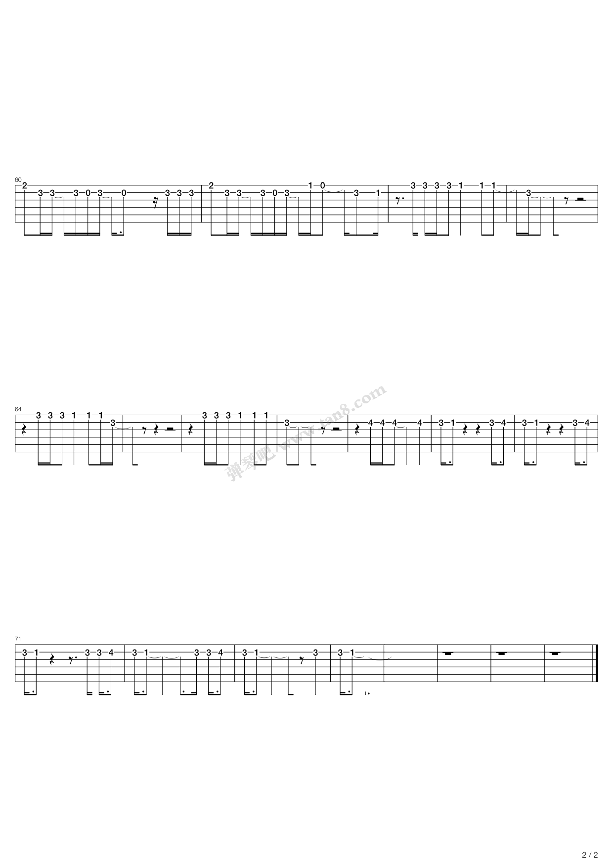 《Beautiful》,Creed（六线谱 调和弦TXT吉他谱-虫虫吉他谱免费下载