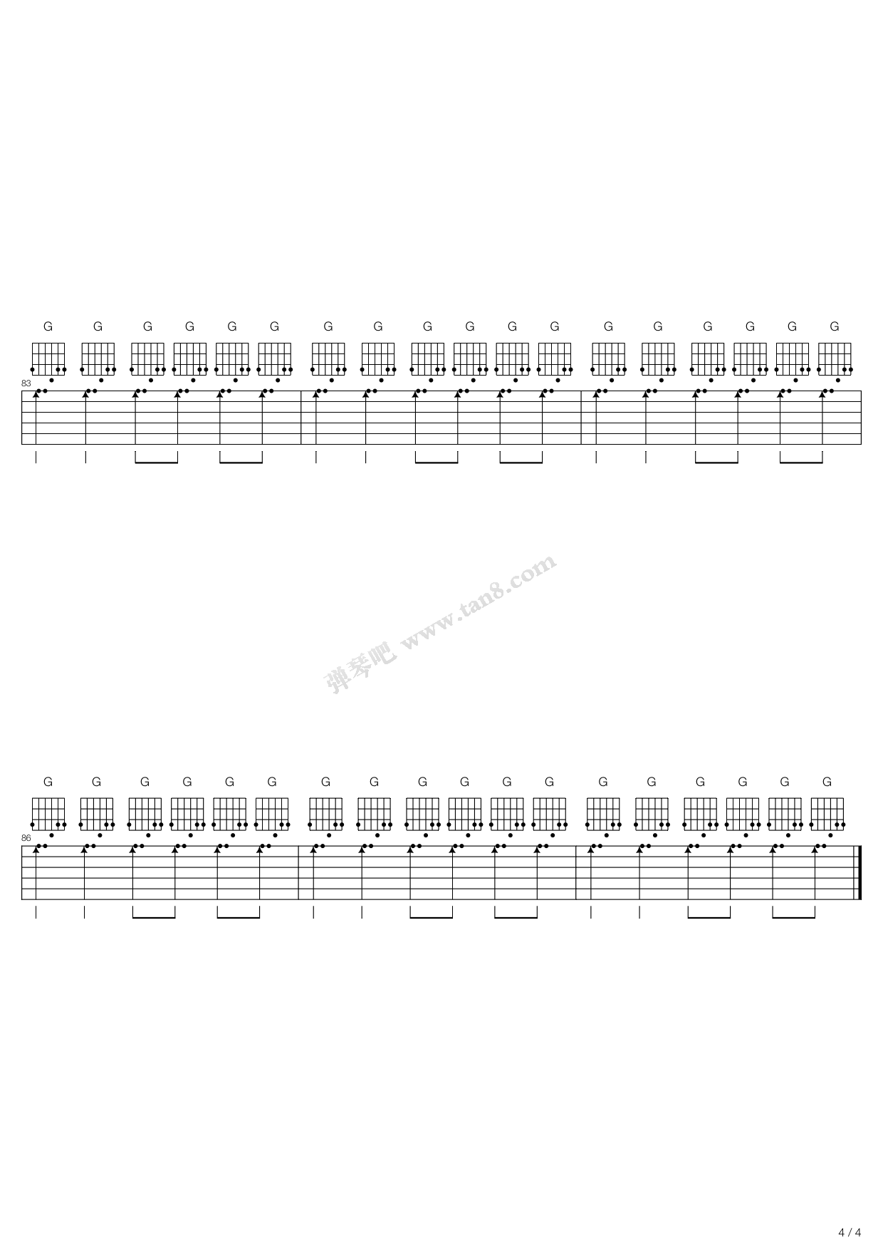 《Paperback Writer》,The Beatles（六线谱 调六线吉他谱-虫虫吉他谱免费下载