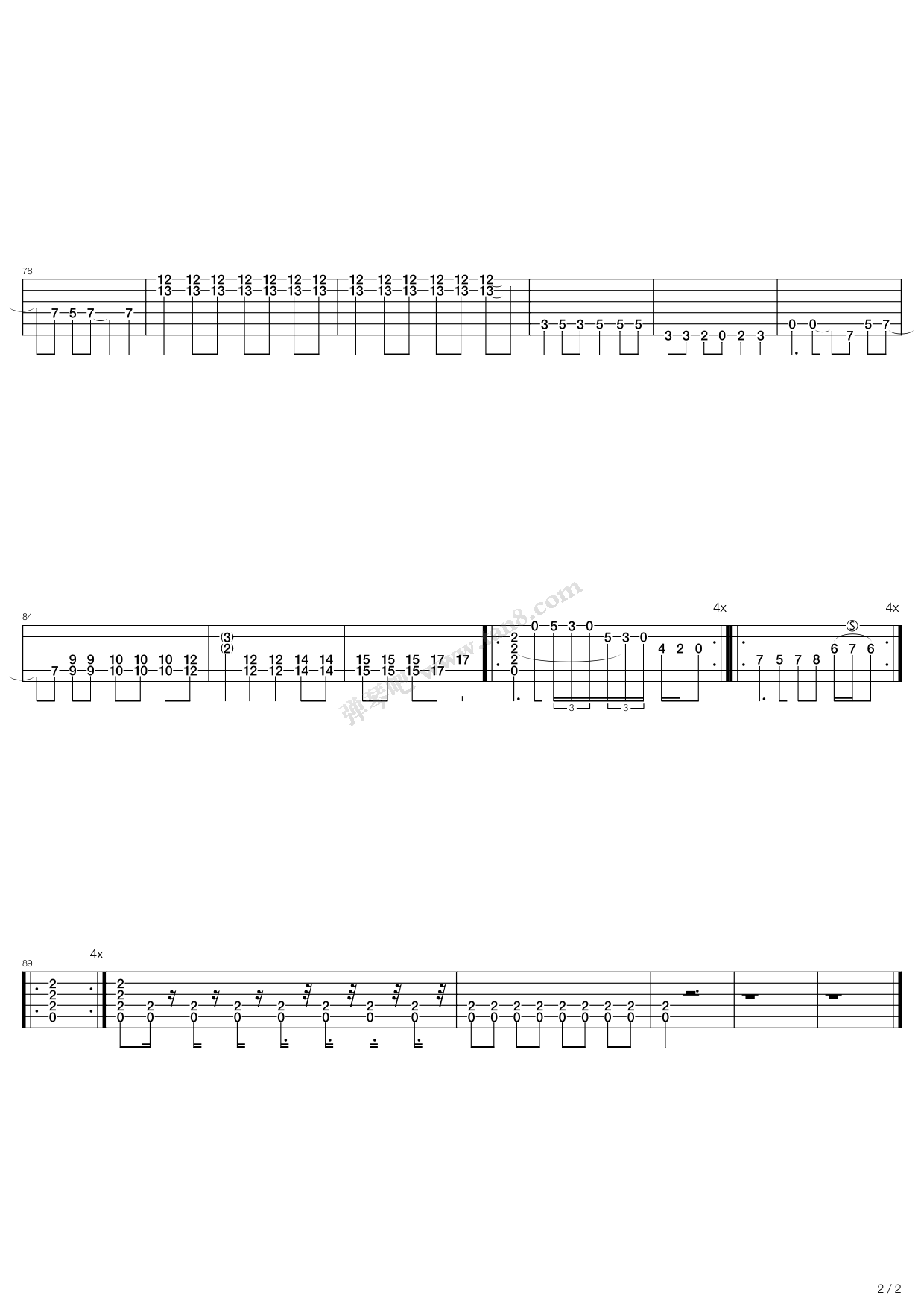 《Love Buzz》,Nirvana（六线谱 调六线吉他谱-虫虫吉他谱免费下载