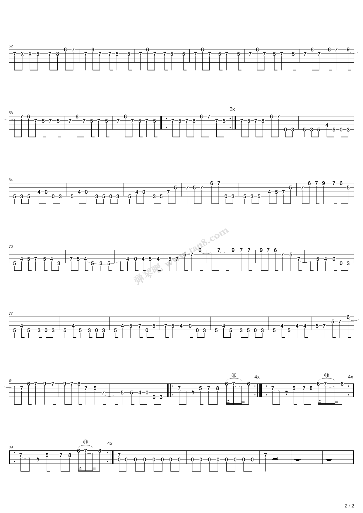 《Love Buzz》,Nirvana（六线谱 调六线吉他谱-虫虫吉他谱免费下载