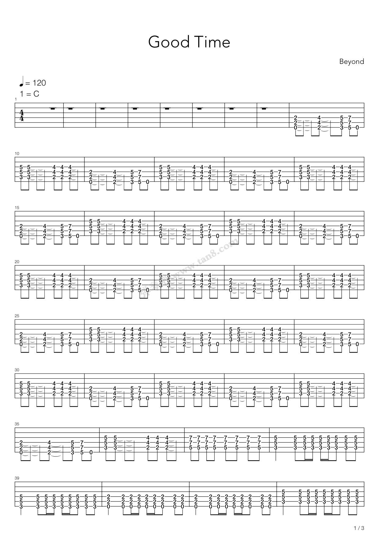 Good Time 吉他谱-虫虫吉他谱免费下载